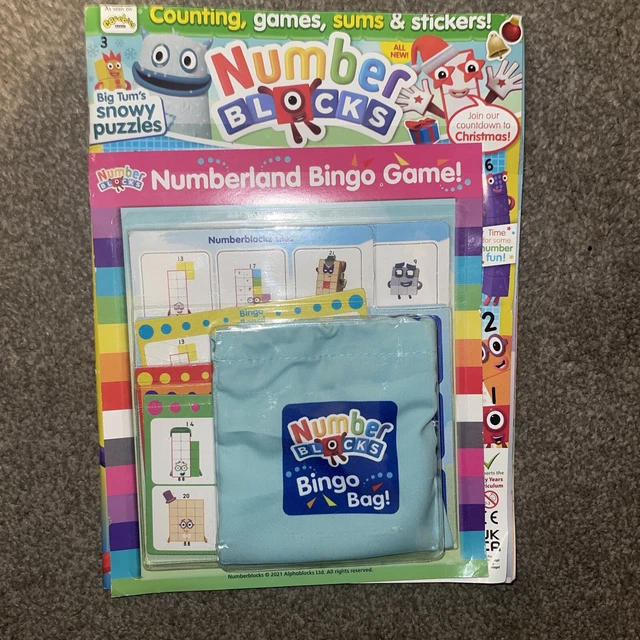 NUMBERBLOCKS MAGAZINE NUMBERLAND Bingo Set Game Number Blocks New ...