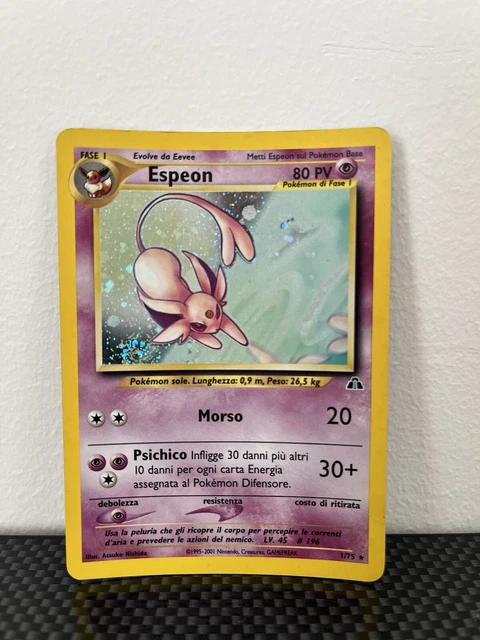 POKEMON - ESPEON HOLO 1/75 - Neo Discovery - ITA - CONDIZIONI EXCELLENT ...
