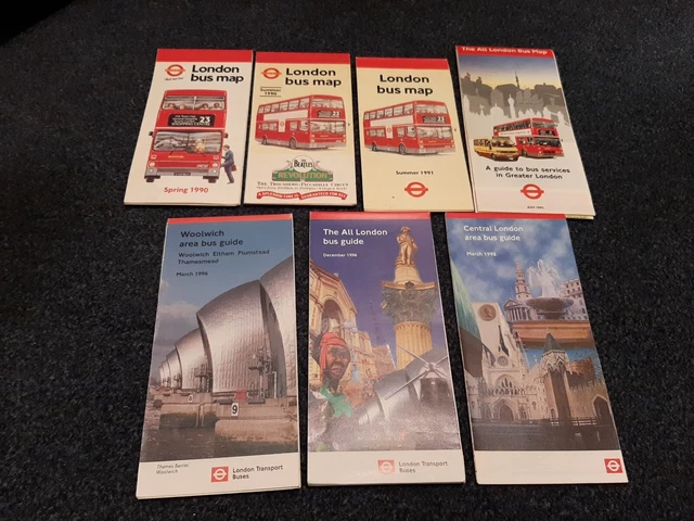 LONDON TRANSPORT BUS ROUTES AND MAPS 1990s. £1.99 - PicClick UK