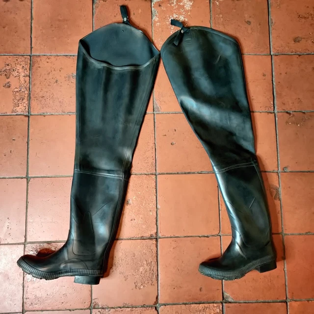 CEBO VINTAGE CZECHOSLOVAKIAN Heavy Rubber Waders Size 9 43 Fetish ...