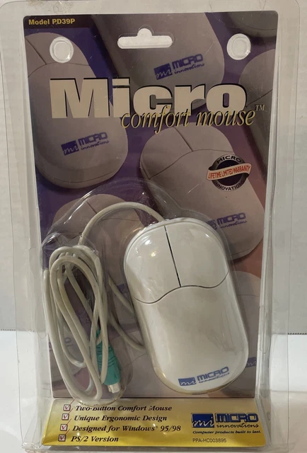 MICRO COMFORT MOUSE PS/2 Model PD39P 1998 NOS Computer Accessories ...