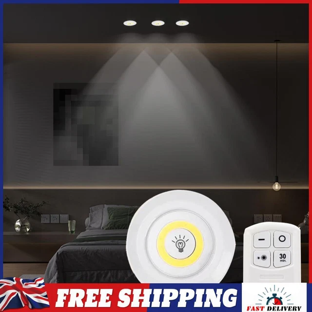 COB LED UNDER Cabinet Light with Remote Control Dimmable for Bathroom ...