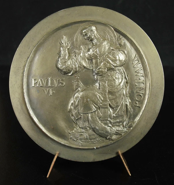 MÉDAILLE SA SAINTETÉ Paul Paulus VI Pape Pope l'agneau Pascal 95mm 107/ ...