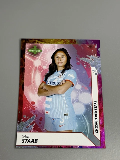SAM STAAB 2024 Parkside NWSL/100 Shimmer Parallel #134 Chicago Red ...