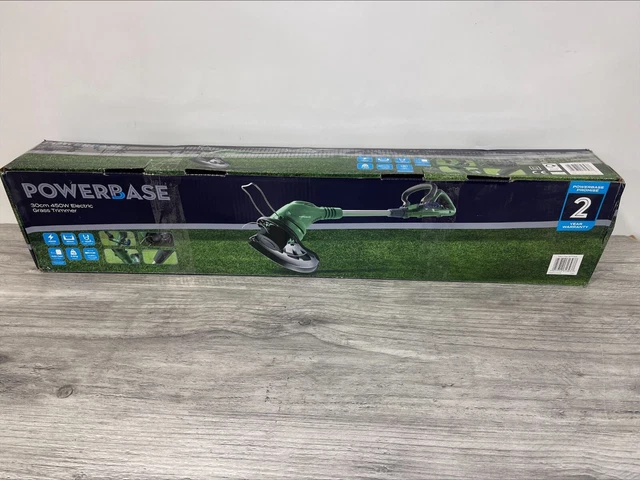 POWERBASE GRASS TRIMMER Strimmer 30cm GT3010 450w Corded Electric £38. ...