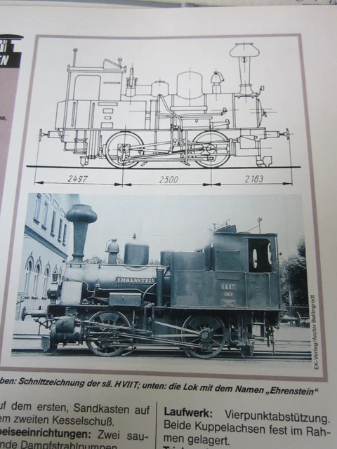 BAHN LOKAUFRISSE DAMPF Personenzug 10 sä. VII T sächsische Staatsbahn ...