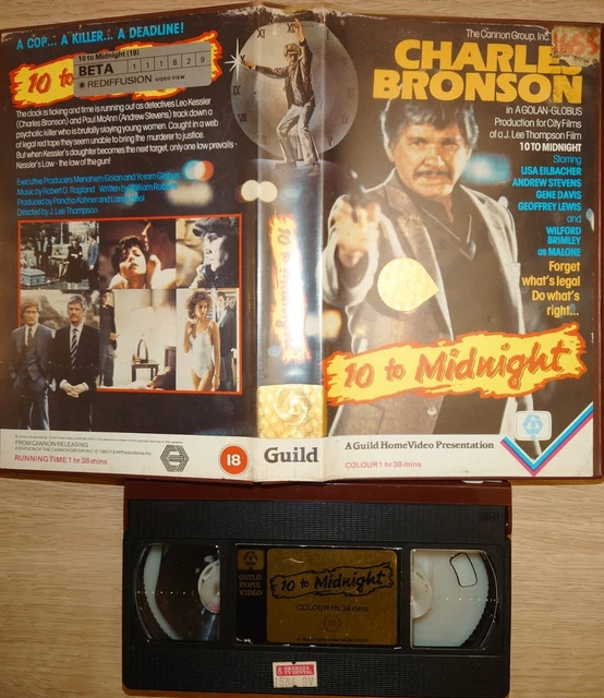 10 TO MIDNIGHT VHS Ex Rental Big Box Guild Charles Bronson Thriller £12 ...