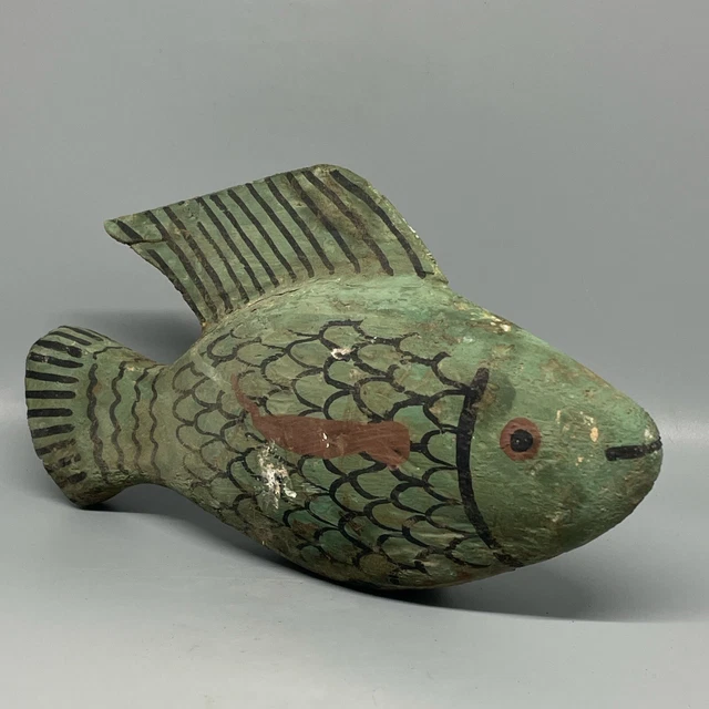 RARE BEAUTIFUL ANCIENT Egyptian Wooden Pharaonic Fish Statue 650 - 350 ...