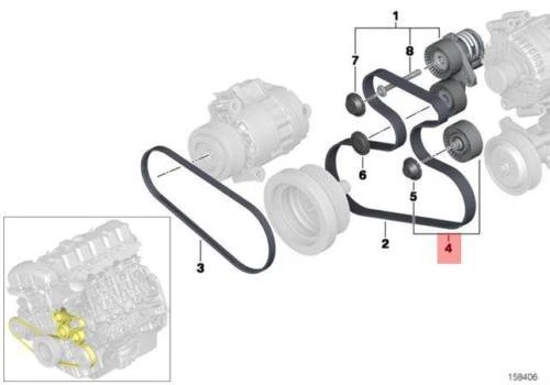 BMW E70 SUV Poulie de déviation 7542887 11287542887 ORIGINE NEUF EUR 80 ...