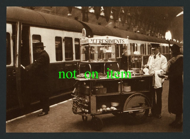 GWR REFRESHMENT TROLLEY POSTCARD Great Western Railway RAILWAYS ...