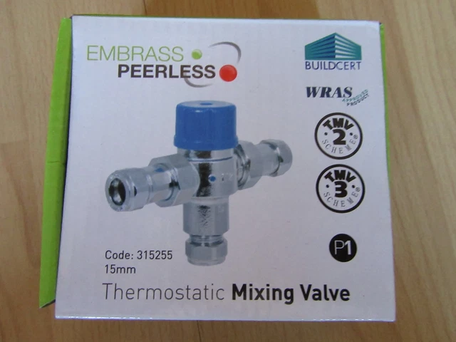 EMBRASS PEERLESS 15MM Thermostatic Mixing Valve 315255 TMV2 & TMV3 New ...