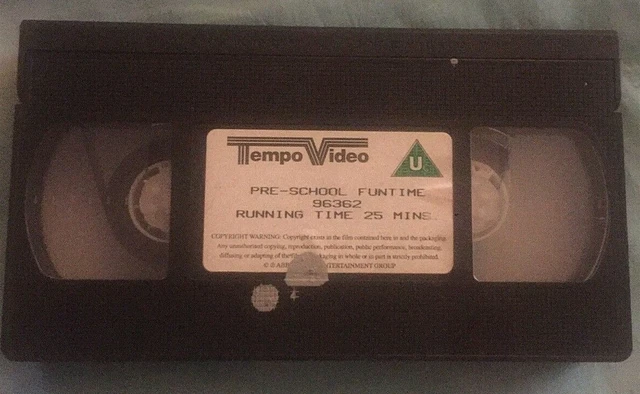 VINTAGE KIDS PRE school fun time vhs cassete tape tempo video 25 minute ...