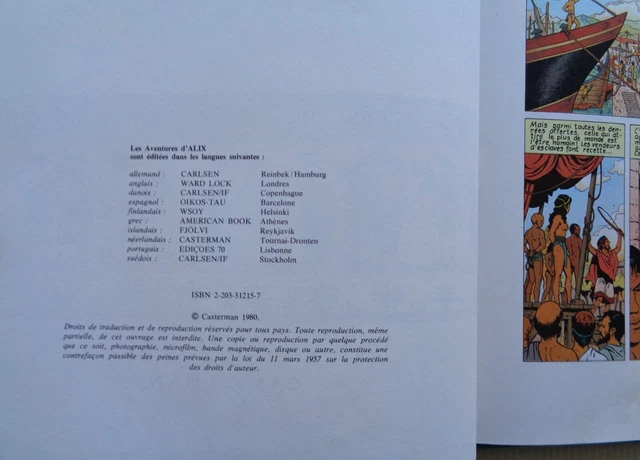 ALIX I'ENFANT GREC N°7 1981 TBE Casterman Jacques Martin EUR 9,90 ...