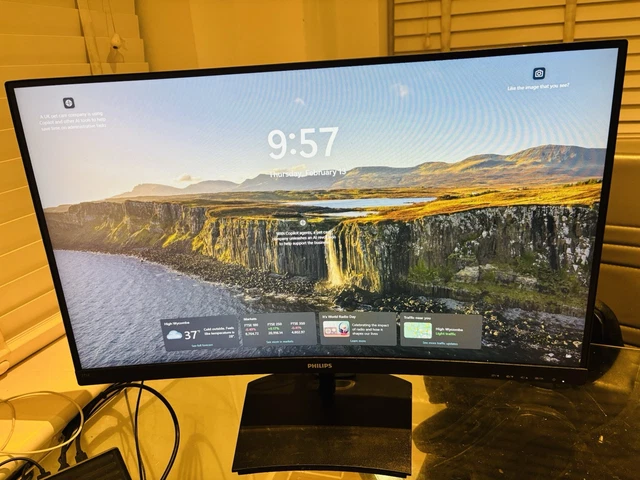 PHILIPS 27 INCH Curved Monitor (Model No: 271E1SCA) £73.52 - PicClick UK