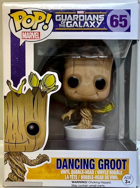 NEW FUNKO POP! Dancing Groot White Pot #65 Vinyl Figure Collectible Toy ...