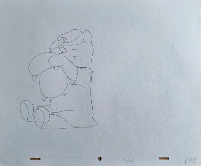 WALT DISNEY ANIMATION Art Cel Production Drawing Tigger Winnie Pooh #1 ...