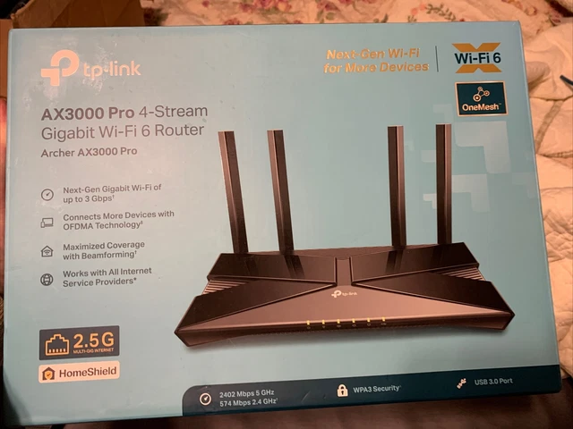 TP-LINK ARCHER AX3000 Pro AX3000 Gigabit Wi-Fi 6 Router 2.5 Gigabit WAN ...