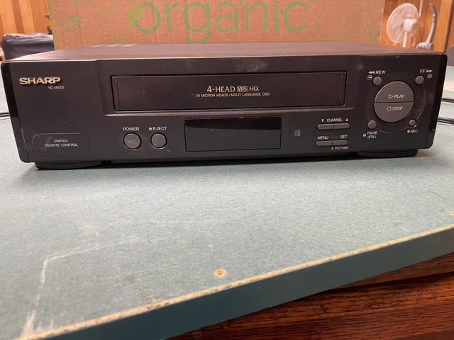 SHARP VC-A572 4 Head VCR VHS Cassette Player/Recorder Tested and ...
