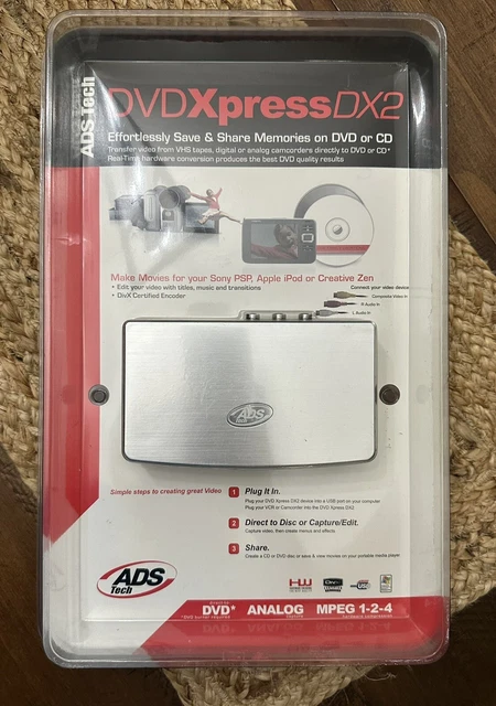 ADS TECH DVD Xpress DX2 Video Capture Complete & New In Sealed Package ...