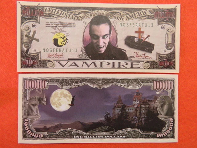 VAMPIRE~NOSFERATU~ COMTE DRACULA ~ Un Million Dollar Nouveauté Bill EUR ...