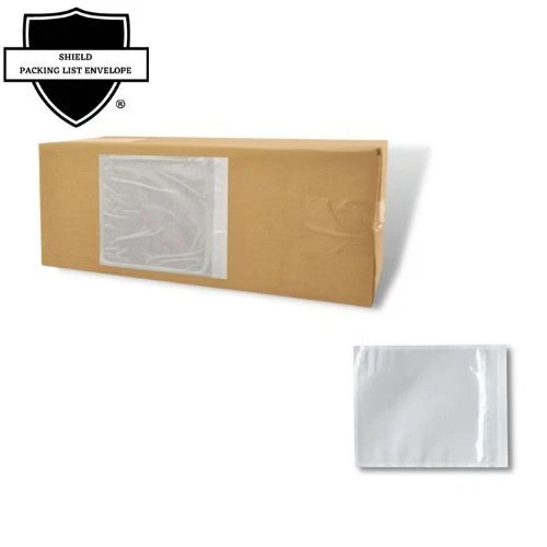 7.5&X5.5& CLEAR PACKING List Envelopes, Back/White Inner, 1000/CS, 2 ...