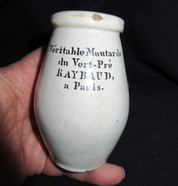 ANCIEN RAYBAUD VERT PRE à PARIS 96 mm POT à MOUTARDE 19 e moutardier ...