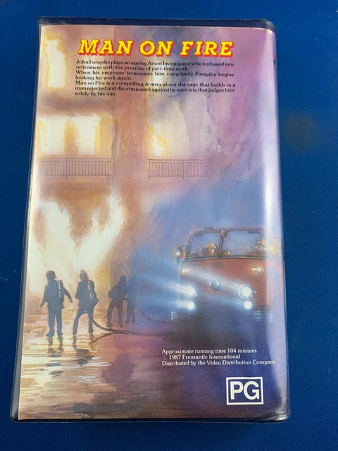 MAN ON FIRE aka: On Fire (1987) Fremantle Home Video VHS Starring John ...