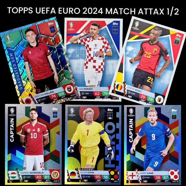 TOPPS MATCH ATTAX UEFA EURO 2024 -- Base Set 1/2 -- Einzelkarten zum ...