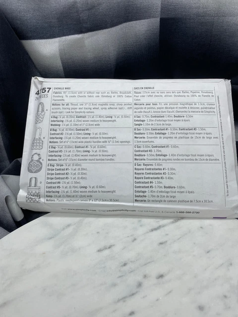 SIMPLICITY 4757 VINTAGE Sewing Pattern 4 Bag Patterns One Size Uncut ...