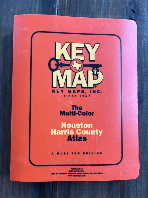 HOUSTON HARRIS COUNTY Texas 2003 44th Edition Key Map Atlas Book Spiral ...