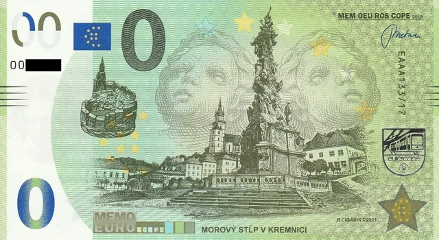 MEMOEURO SCHEIN SLOWAKEI Pestsäule Morovy Stlp V Kremnici 133/17 EUR 4 ...