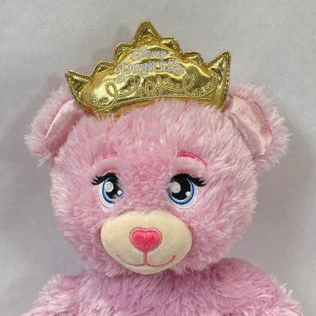 BUILD A BEAR Disney Princess Plush 18" Light up Gold Crown Pink Stuffed ...