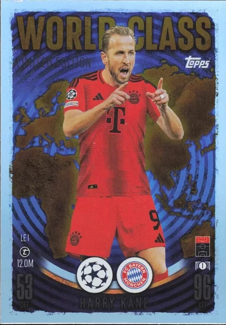 TOPPS MATCH ATTAX 2024/2025 Harry Kane World Class Limited Edition Bayern Munich £2.95 - PicClick UK