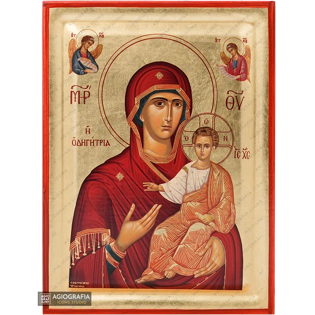 VIERGE MARIE LA Directrice (Hodegetria) Icône chrétienne orthodoxe sur bois... EUR 79,67 ...