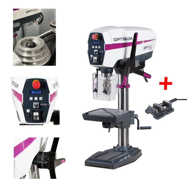 OPTIMUM OPTIDRILL DP26-T Set (400V) Tischbohrmaschine + Maschinenschraubstock EUR 1.669,00 ...