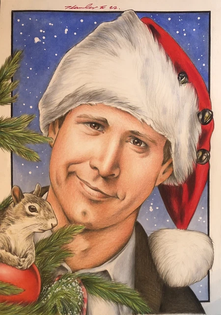 VENTOLA DISEGNO A matita originale Clark Griswold-ART A4. Vacanze di ...