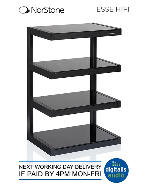 NORSTONE ESSE HIFI Rack Audio Stand 4 Shelves AV Furniture - Satin ...
