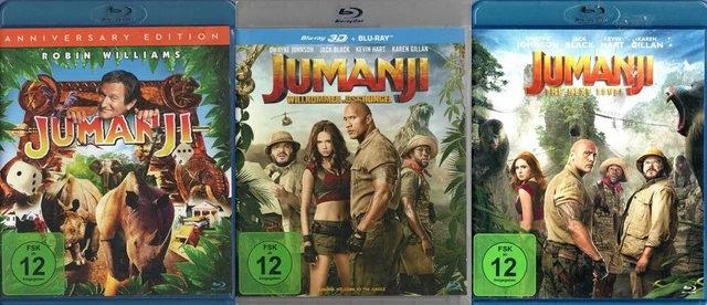 JUMANJI 1 2 3 - Collection --- Blu-ray --- die komplette Trilogie ...