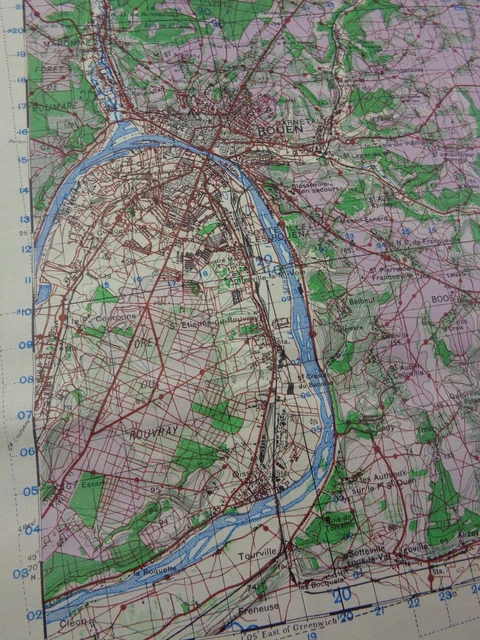 WW2 MAP (JUNE 1944) OPERATION OVERLORD / ADVANCE to the RIVER SEINE ...