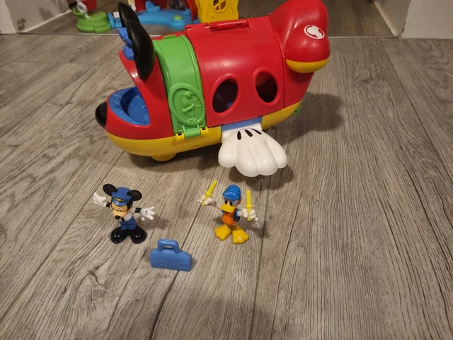 DISNEY MICKEY MOUSE Clubhouse jumbo Jet With Moving Hand Wings Mickey ...