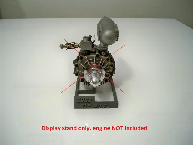 VINTAGE OS GRAUPNER NSU Wankel Nitro Engine Motor Custom Display Stand EUR 12,90 - PicClick IT