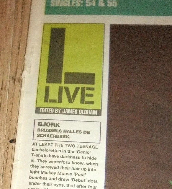 (-0-) RARE BJORK LIVE REVIEW BRUSSELS 1997 LARGE POSTER PRESS ADVERT ...