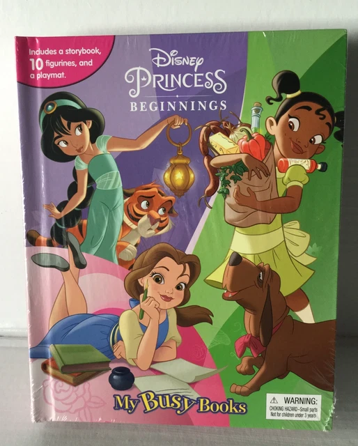 DISNEY PRINCESS BEGINNINGS Busy Book With 10 Figurines And Playmat £7. ...