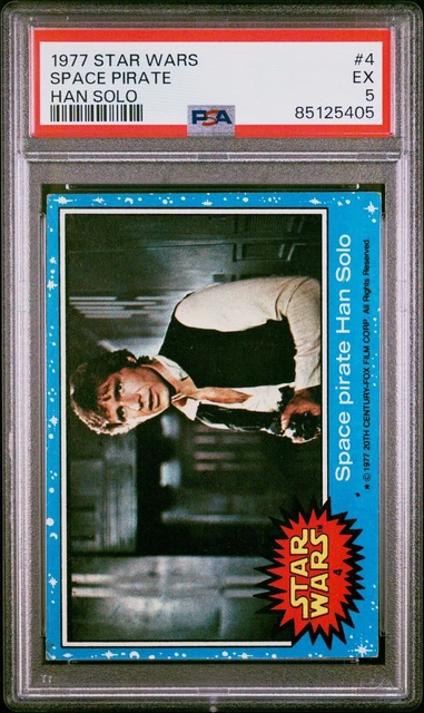 1977 TOPPS STAR Wars PSA 5 Space Pirate Han Solo #4 Series 1 Blue $42. ...