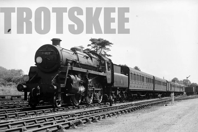 GLASS NEGATIVE BR British Railways Steam Loco 76027 Class BR4/2 New ...