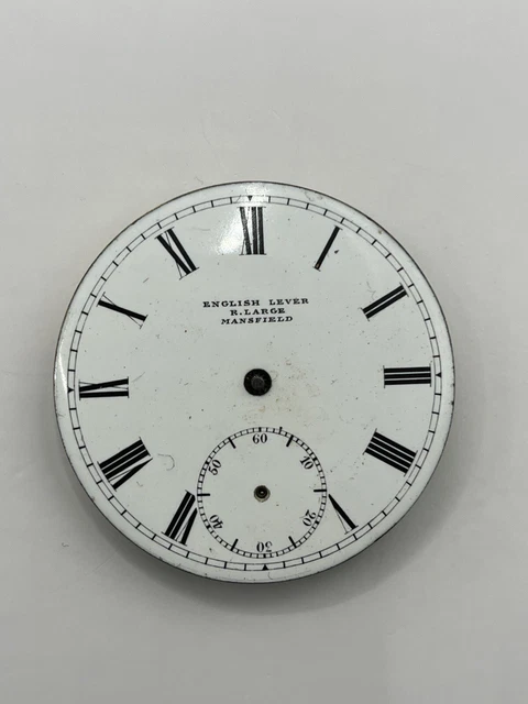 VINTAGE ENGLISH LEVER R. Large Mansfield Pocket Watch Movement For ...