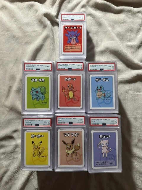 OLD MAID POKEMON Card Gengar Mew Pikachu Bulbasaur Charmander Squirtle ...