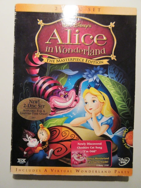 ALICE IN WONDERLAND - The Masterpiece Edition DVD (with slipcover) $11. ...
