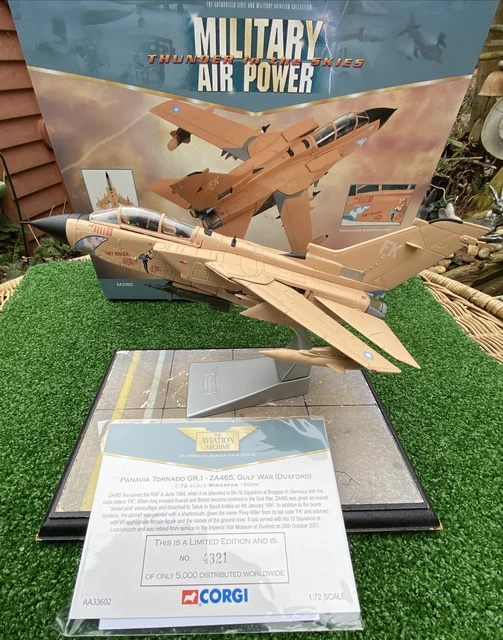 CORGI DIECAST PANAVIA Tornado GR.1- ZA465, Gulf War- AA33602 - Limited ...