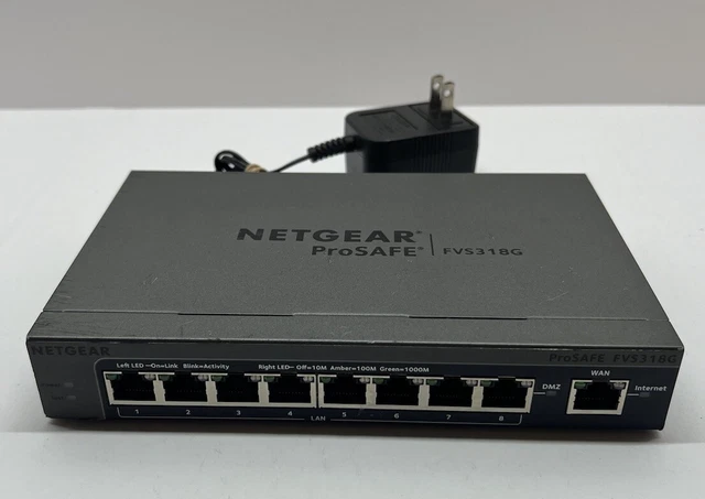 NETGEAR PROSAFE FVS318G 8-Port Gigabit VPN Firewall $24.49 - PicClick